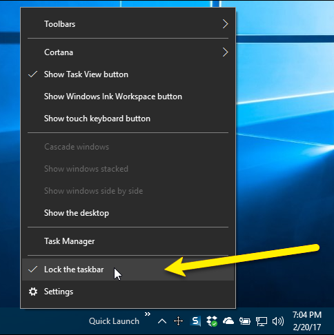 How to Get Quick Launch Bar on Windows 10, 8 or 7?